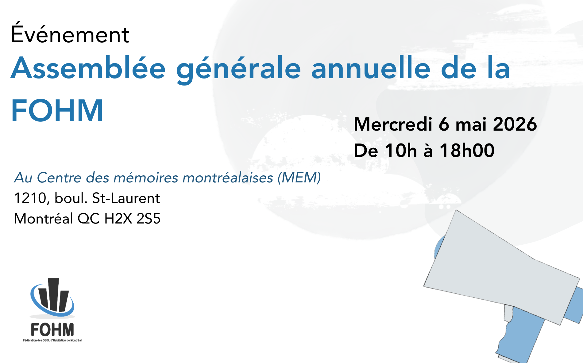 Assemblée Générale Annuelle 2026 - FOHM
